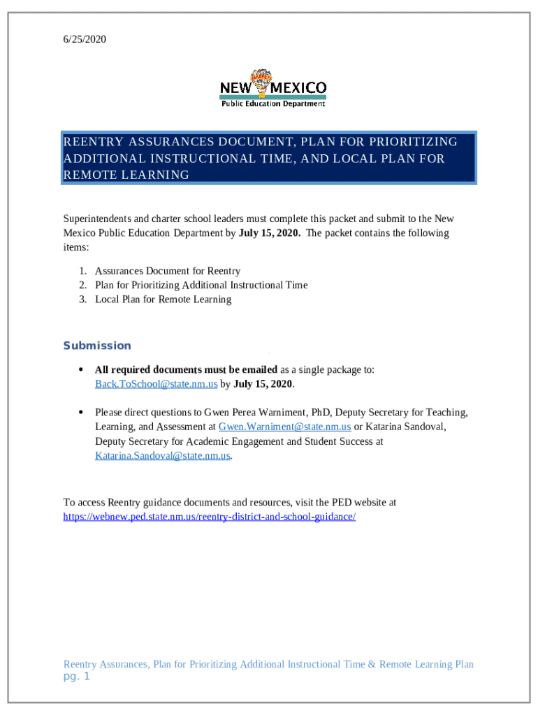 Reentry Assurances, Plan for Prioritizing Additional ... Doc Template ...