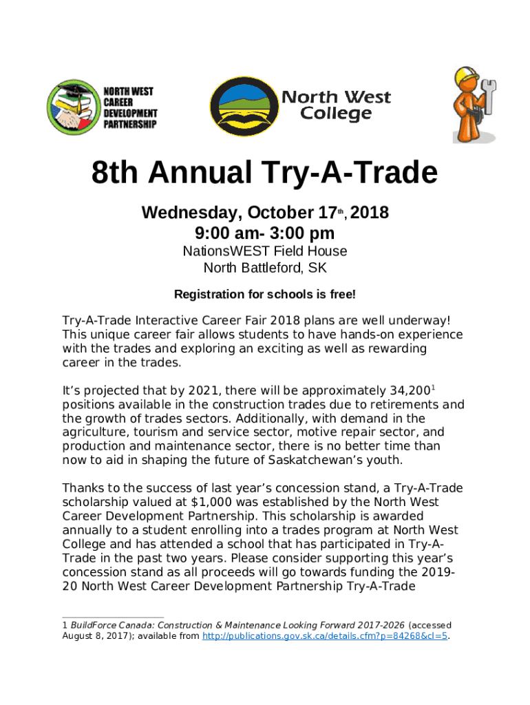 The 8th Annual TRY-A-TRADE Interactive Career Fair in North ... Doc ...