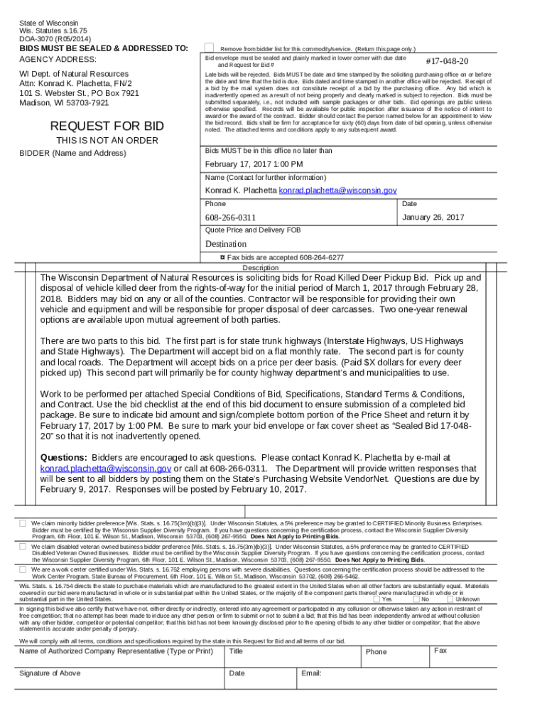 WisDOT Human Service Vehicle Procurement Doc Template | pdfFiller