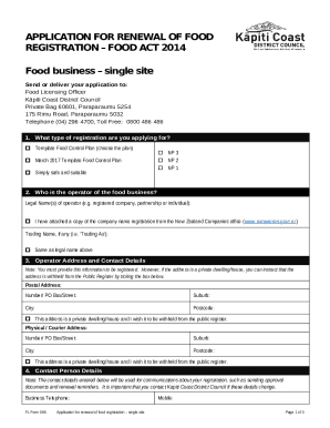 FL 065 Application for renewal of food registration Doc Template ...