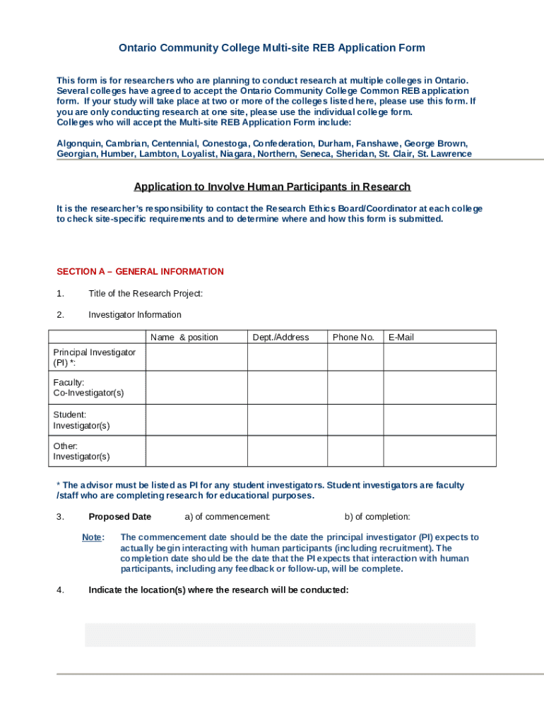 REB s - Seneca, Toronto, Canada Doc Template | pdfFiller