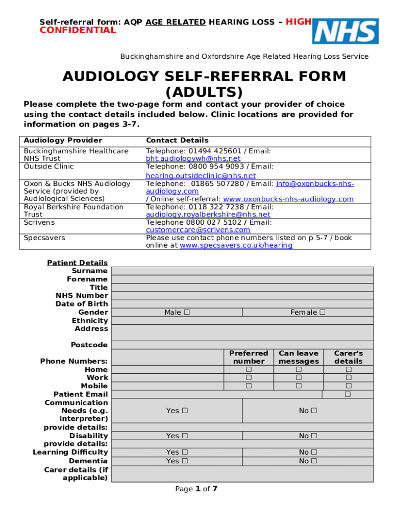 audiology self-referral (adults) - Morland House Surgery Doc Template ...