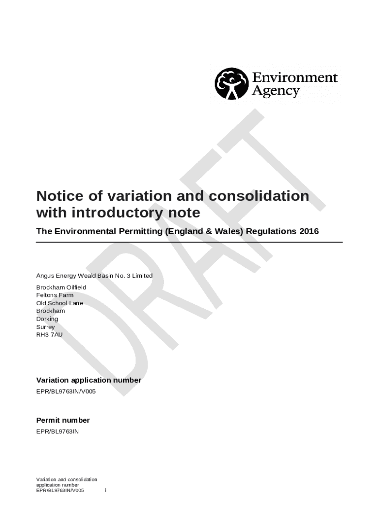 Notice of variation and consolidation single permit - Mick George Doc ...