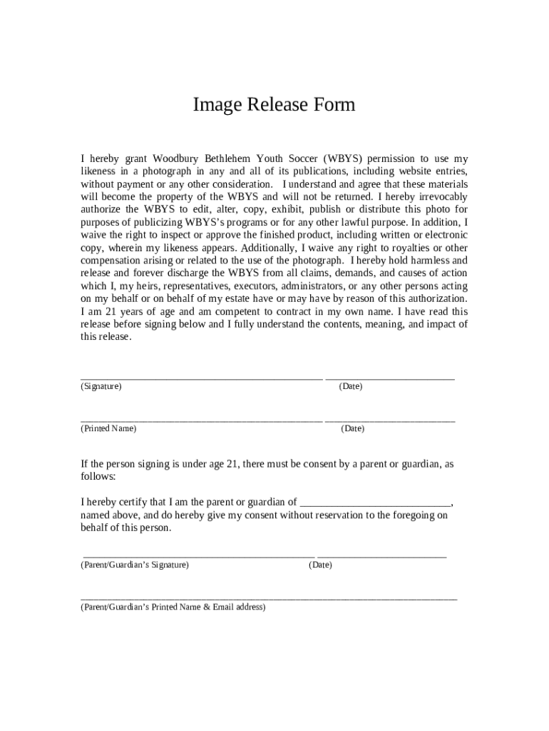 Image Release - Amazon S3 Doc Template | pdfFiller
