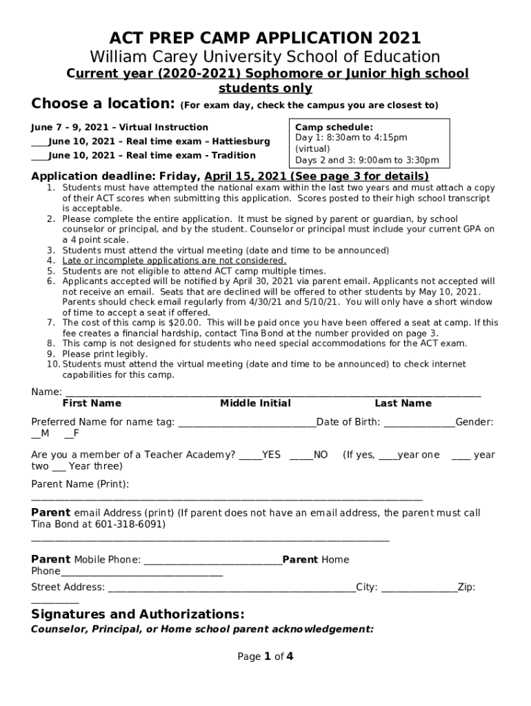 How to Prepare for College in High School - ACT Doc Template | pdfFiller