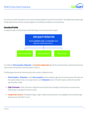 Fillable Online STAAR 2.0 Instructional Connections v4 Fax Email Print ...
