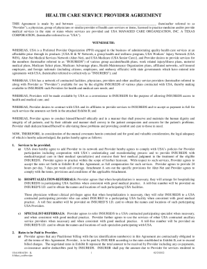 Fillable Online Sample Ancillary Services Provider Agreement Fax Email ...