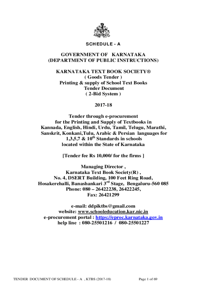 Fillable Online Tender Notification and document for Printing and ...