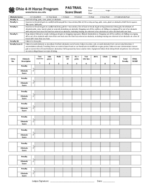Fillable Online TRAIL SCORE SHEET - US Equestrian Fax Email Print ...