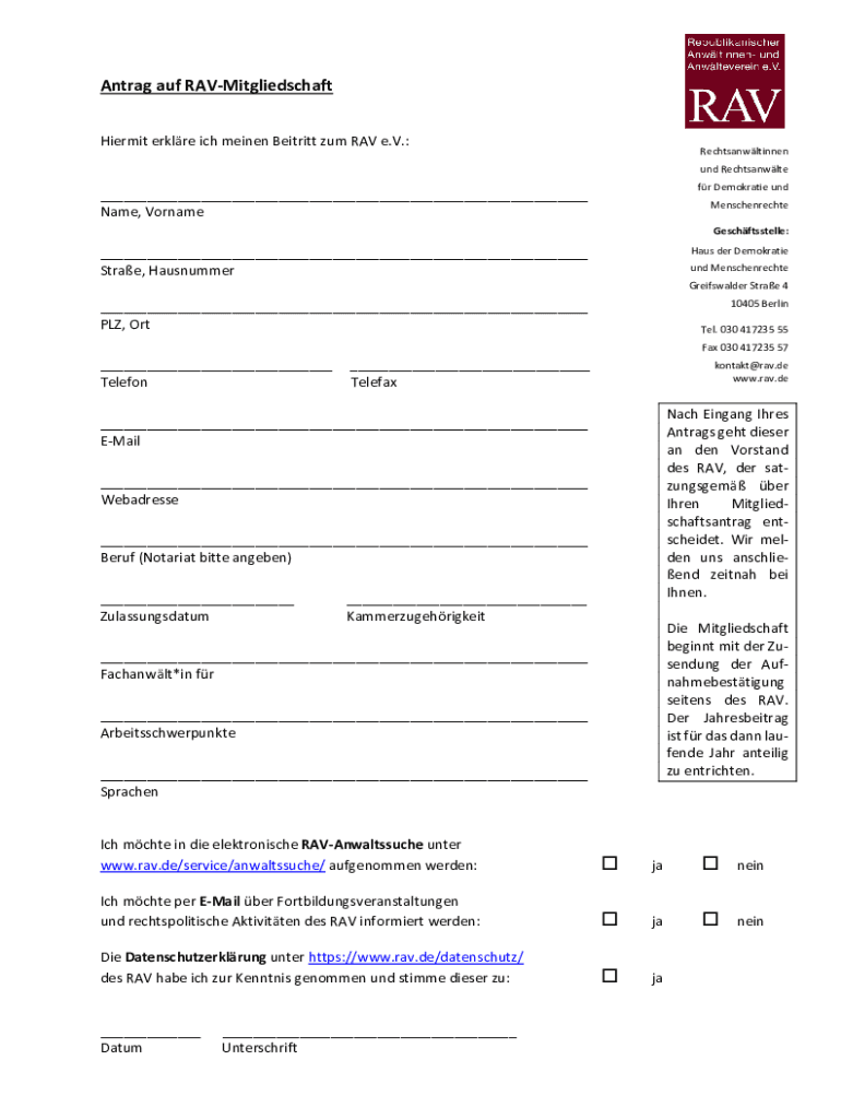 Fillable Online Formular Antrag Mitgliedsschaft print ab 1.1.22 Fax ...