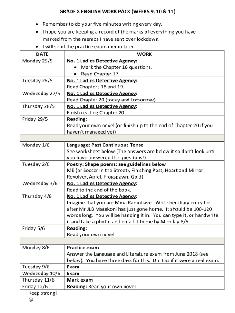 Fillable Online Grade 8 - Worksheets - English Language Fax Email Print ...