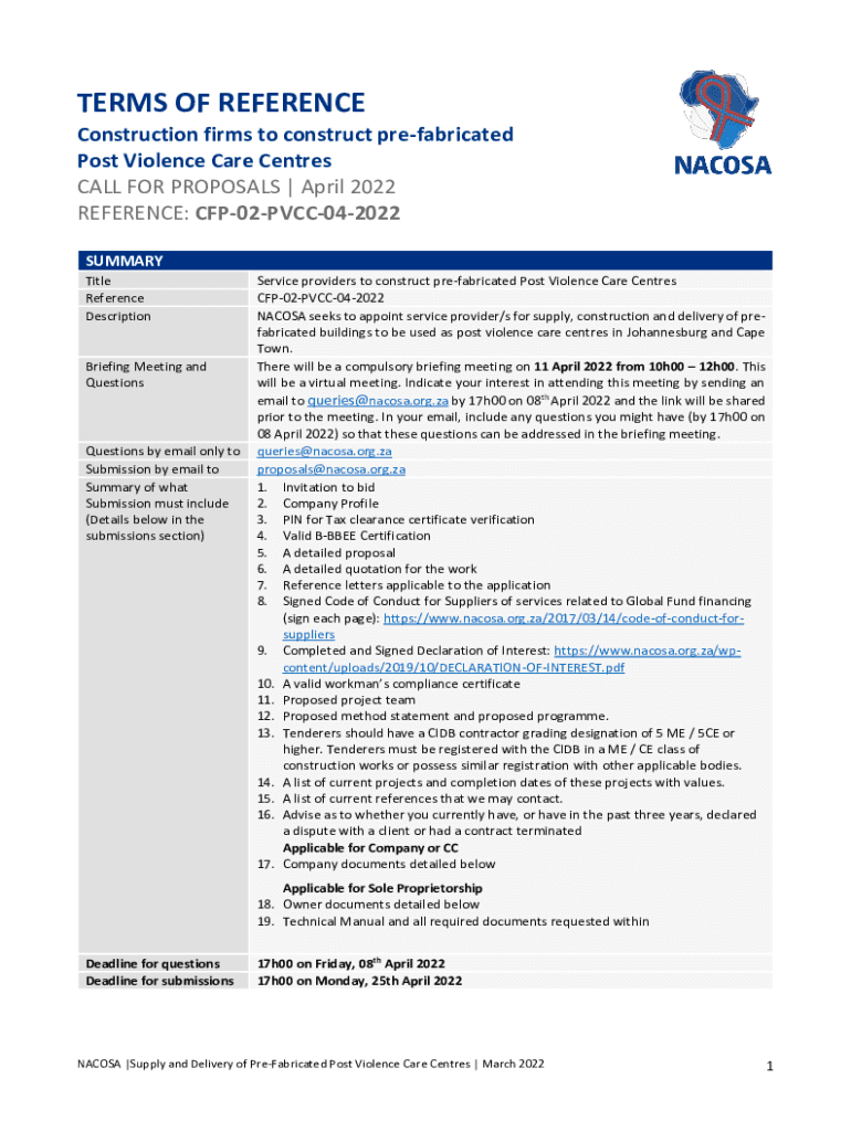 Fillable Online Call for Proposals Template for Responsible Parties - CSRBox Fax Email Print ...