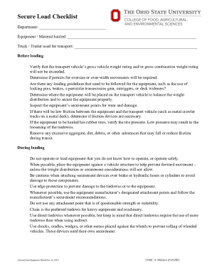 Fillable Online Loading/Unloading activities - Vehicles at work ...