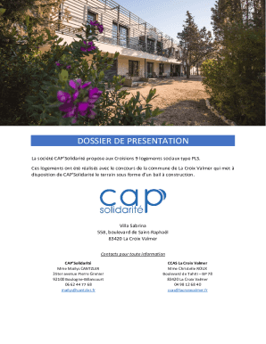 Fillable Online Dossier Presentation logements sociaux Villa Sabrina ...