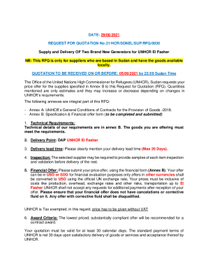 Fillable Online Myanmar Govt Tender for Request for Quotation: 21/hcr ...