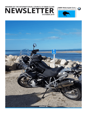 Fillable Online NEWSLETTER - BMW Motorcycle Club New Zealand Fax Email ...