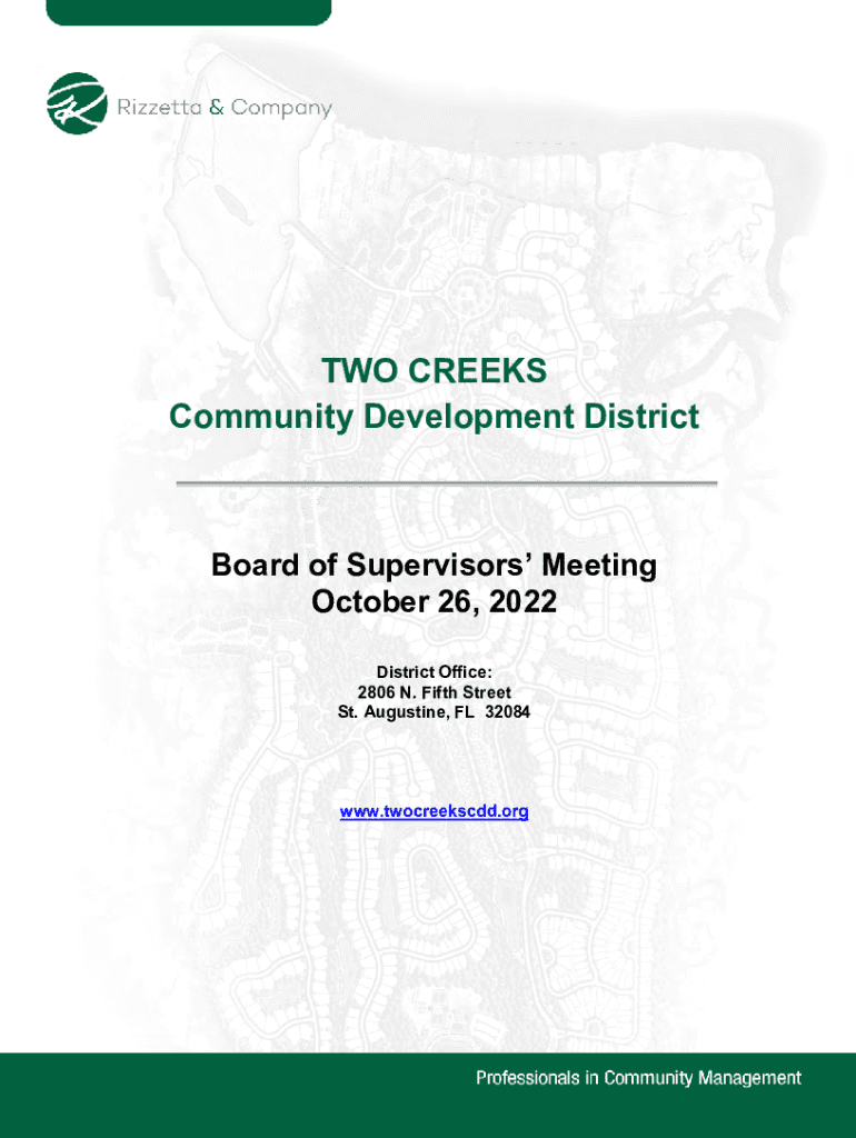 Fillable Online Two Creeks CDD: Welcome to Community Development ...