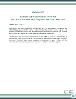 Section 3 and Targeted Section 3 Worker Sample Certification Doc ...