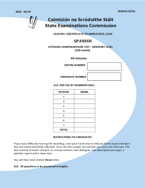 Fillable Online Spanish Listening Comprehension Test (Quick and Easy ...