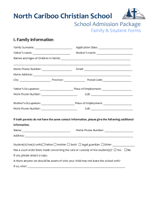 Fillable Online Get Started With Our Private School Admissions Process ...