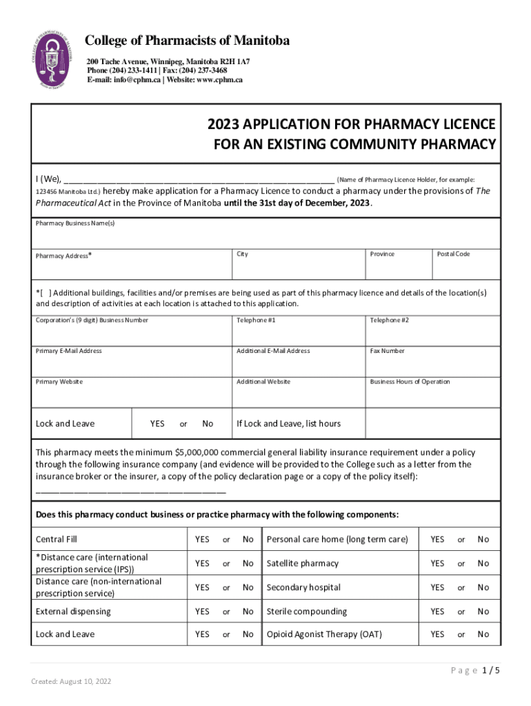 Fillable Online College of Pharmacists of Manitoba - NABP Fax Email Print - pdfFiller