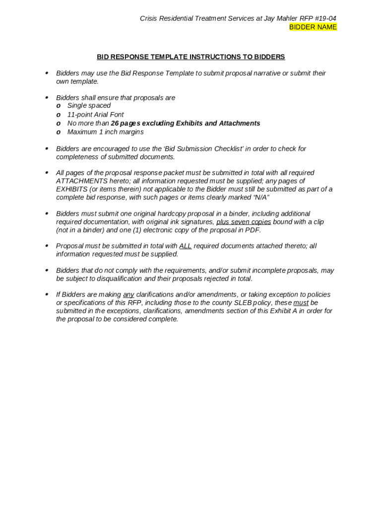 RFP template - World Health Organization (WHO) Doc Template | pdfFiller