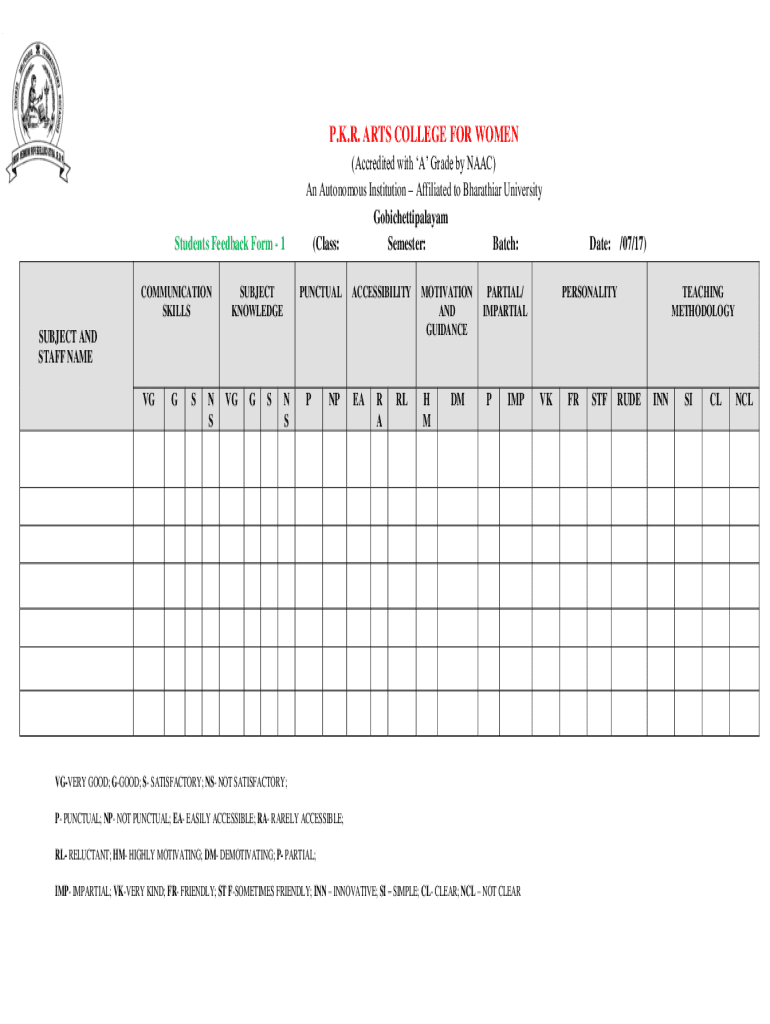 Fillable Online (Accredited with 'A' Grade by NAAC) An Autonomous Institution Fax Email Print ...