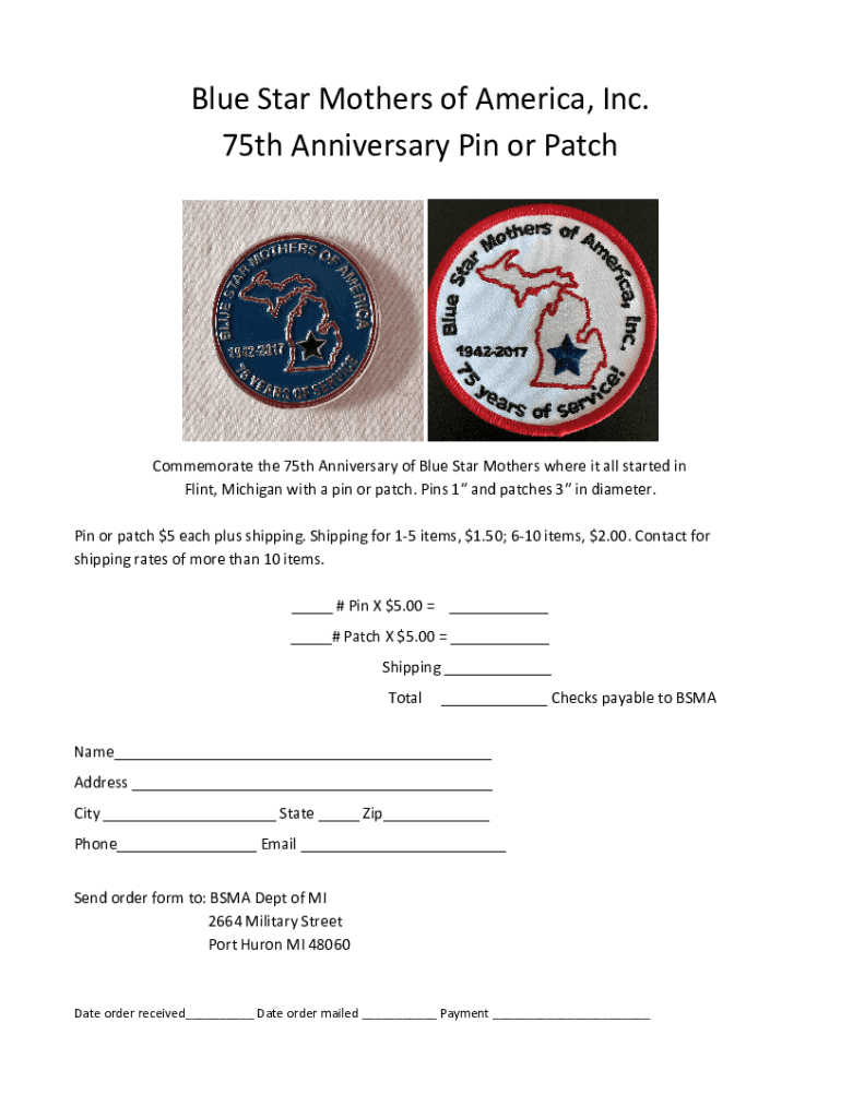 Fillable Online WWII US Two (2) Blue Star Son-In-Service Mother's Sterling Pin Fax Email Print ...
