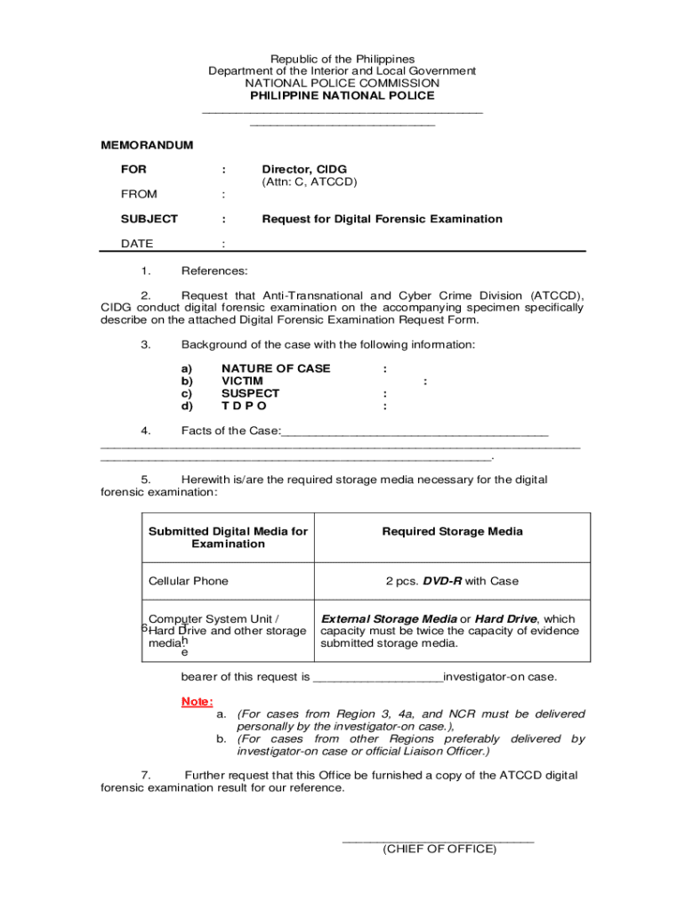 Fillable Online digital forensics examination request form - DIDM Fax ...