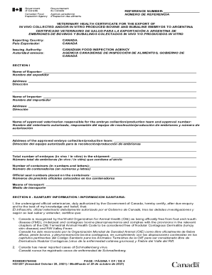 Fillable Online Veterinary Health Certificate for Export of Dogs ...