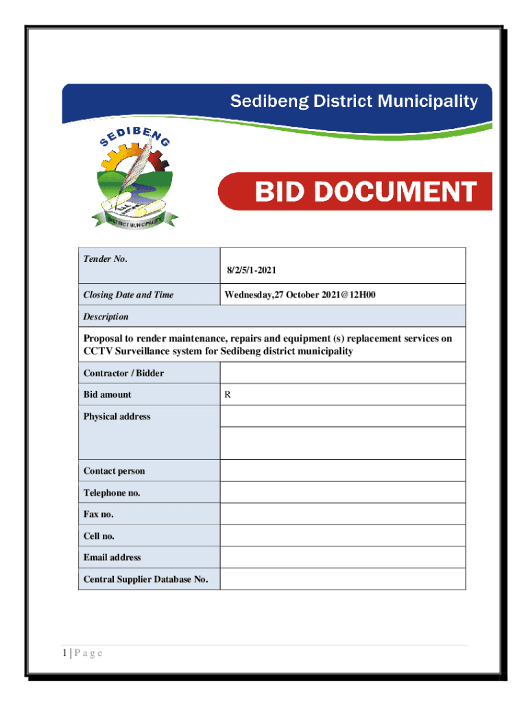 Fillable Online Contract for CCTV Upgrade Project and Maintenance ...