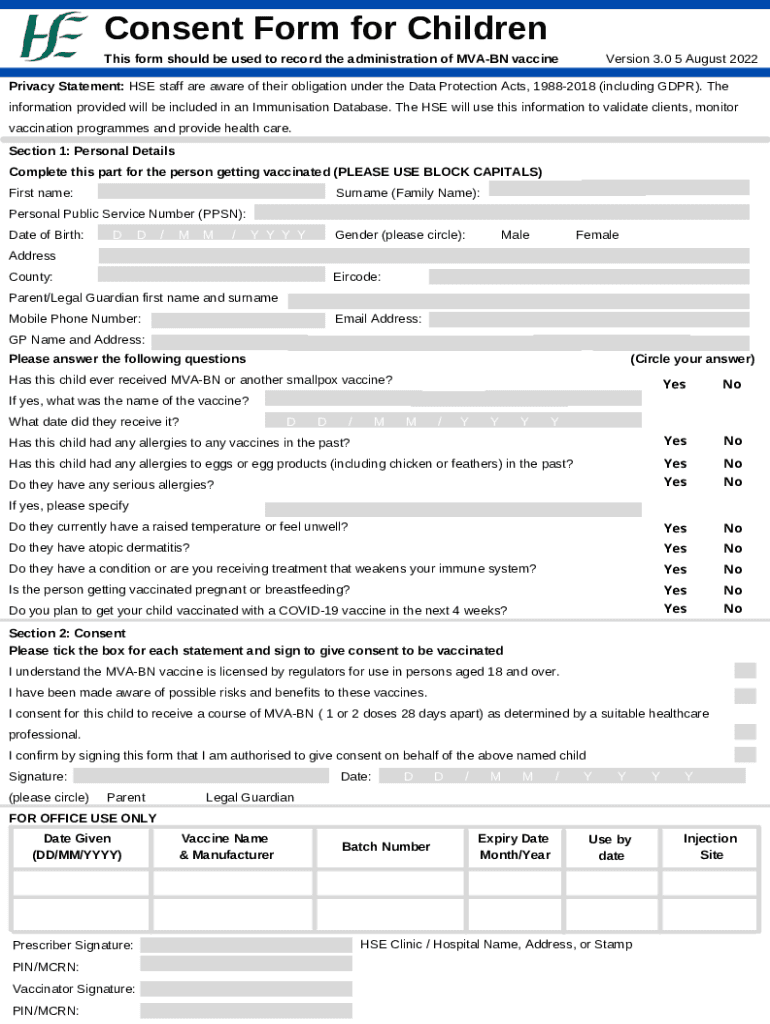 Fillable Online V3 Monkeypox Consent Form Fax Email Print - pdfFiller