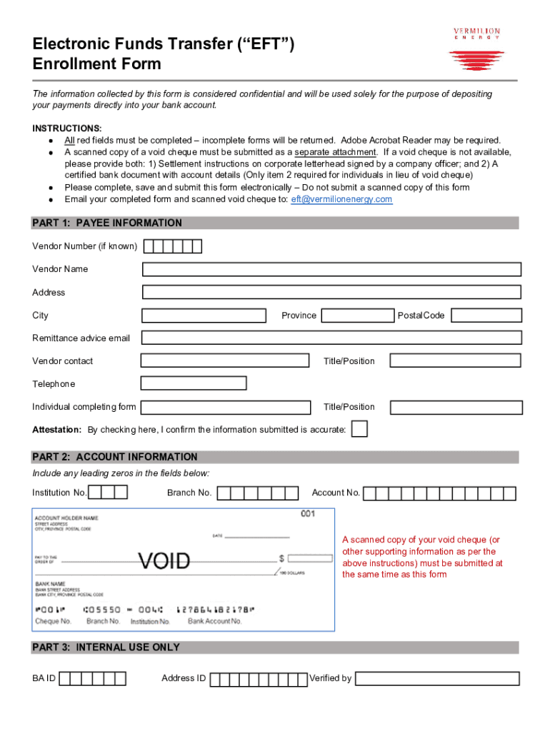 Fillable Online EFT form for Contractors Fax Email Print - pdfFiller