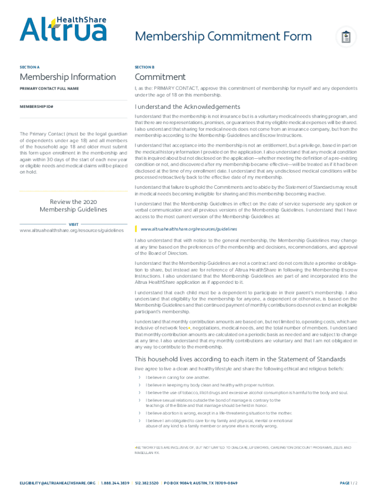 Fillable Online YDEKC Member Commitment Form Fax Email Print - pdfFiller