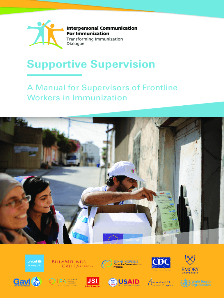 Fillable Online 4. Supportive supervision - World Health Organization ...