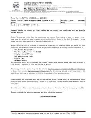 Fillable Online Tenders Status - Government eProcurement System Fax ...