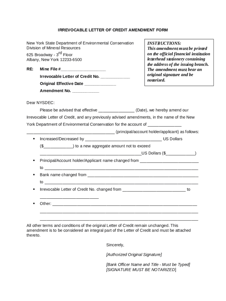 DRAFT LETTER OF CREDIT - NYC.gov Doc Template | pdfFiller