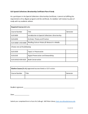 Fillable Online slis uiowa How To Get A Special Collections Certificate ...