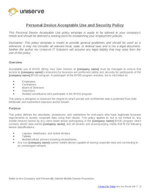 Sample Acceptable Usage PolicyGet Safe Online Doc Template | pdfFiller