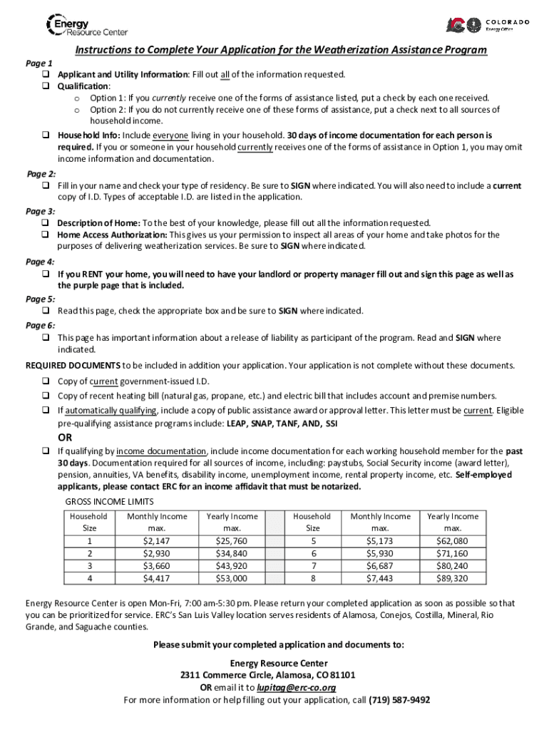 Fillable Online Instructions to Complete Your Application for the ...