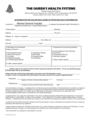 Fillable Online REQUEST FOR HEALTH INFORMATION Please mail records ...