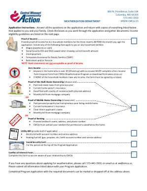 Fillable Online WEATHERIZATION DEPARTMENT Fax Email Print - pdfFiller