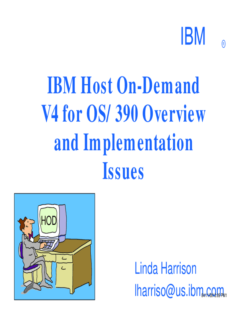 Fillable Online IBM Host On-Demand V4 for OS/390 Overview and ... Fax ...