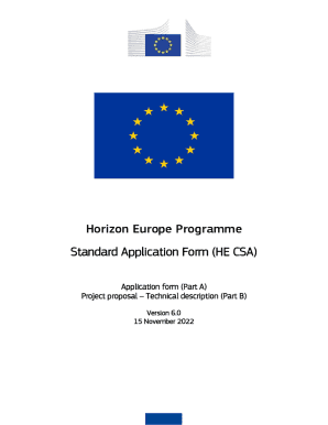 Fillable Online Proposal template Part B - Horizon-europe.gouv.fr Fax Email Print - pdfFiller