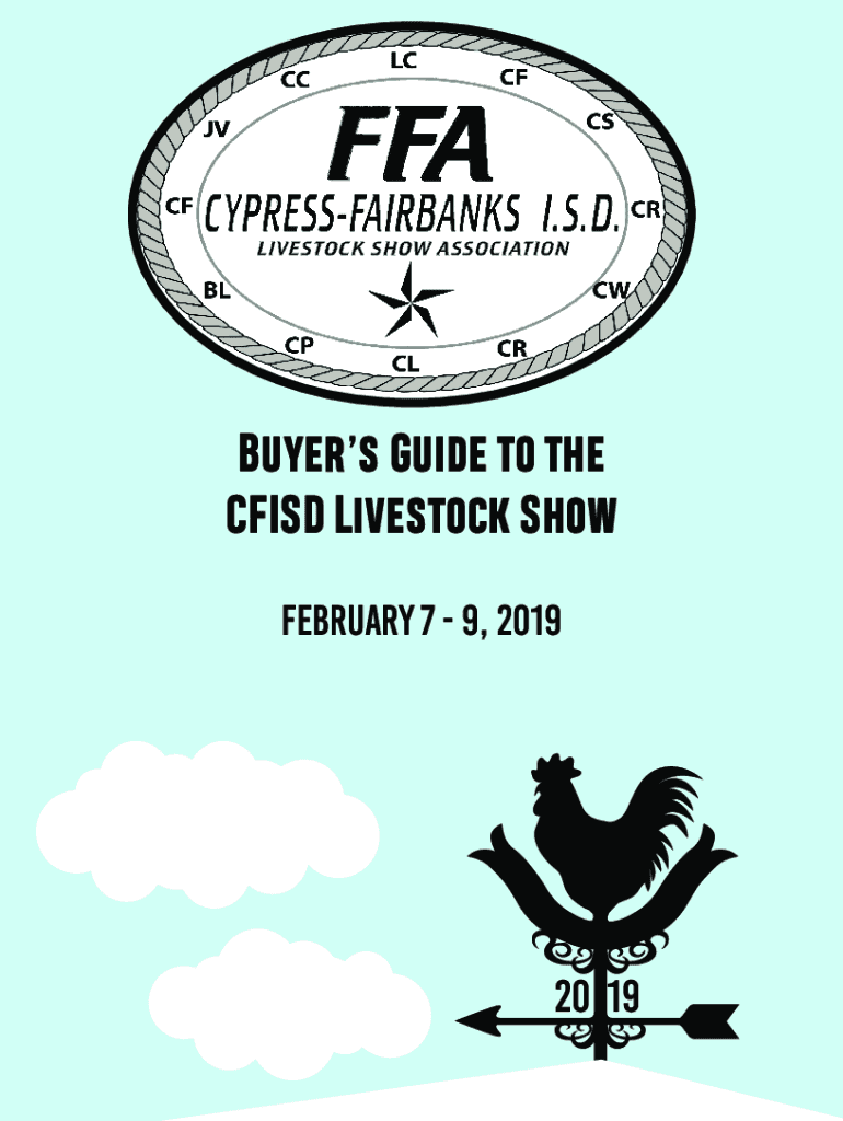 Fillable Online cyranch ffanow Buyer's Guide to the CFISD Livestock ...