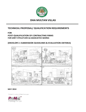 Fillable Online DHA Multan Villas - Technical Proposal Qualification Requirements & Evaluation ...