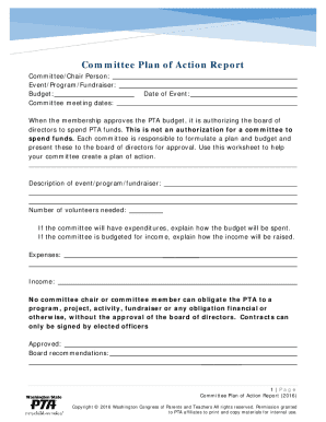 Fillable Online Treasurer Duties - CAPTA Toolkit - California State PTA ...