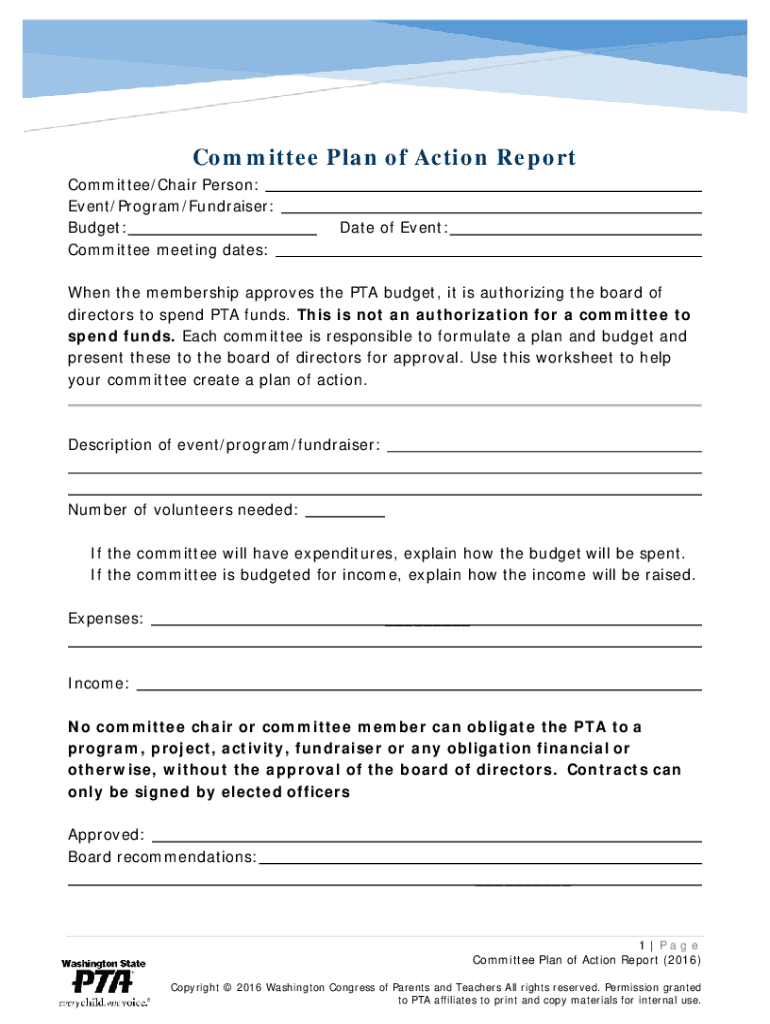 Fillable Online Treasurer Duties - CAPTA Toolkit - California State PTA ...