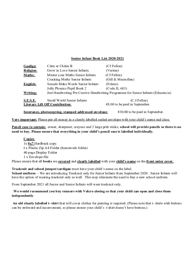 Fillable Online Master Your Maths Senior Infants - Eason School Books ...