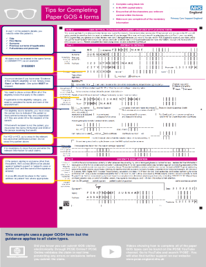 Fillable Online Tips for Completing Paper GOS forms - PCSE - NHS ...